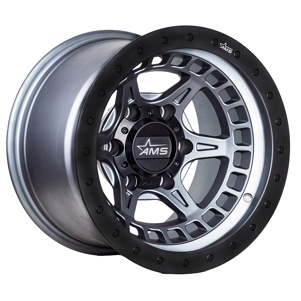 Llantas Aro 16X8 6X139.7 Et-44 Ams Matte Gun /Matte Black River Qc660 (Set De 4 Llantas) – Ams ...